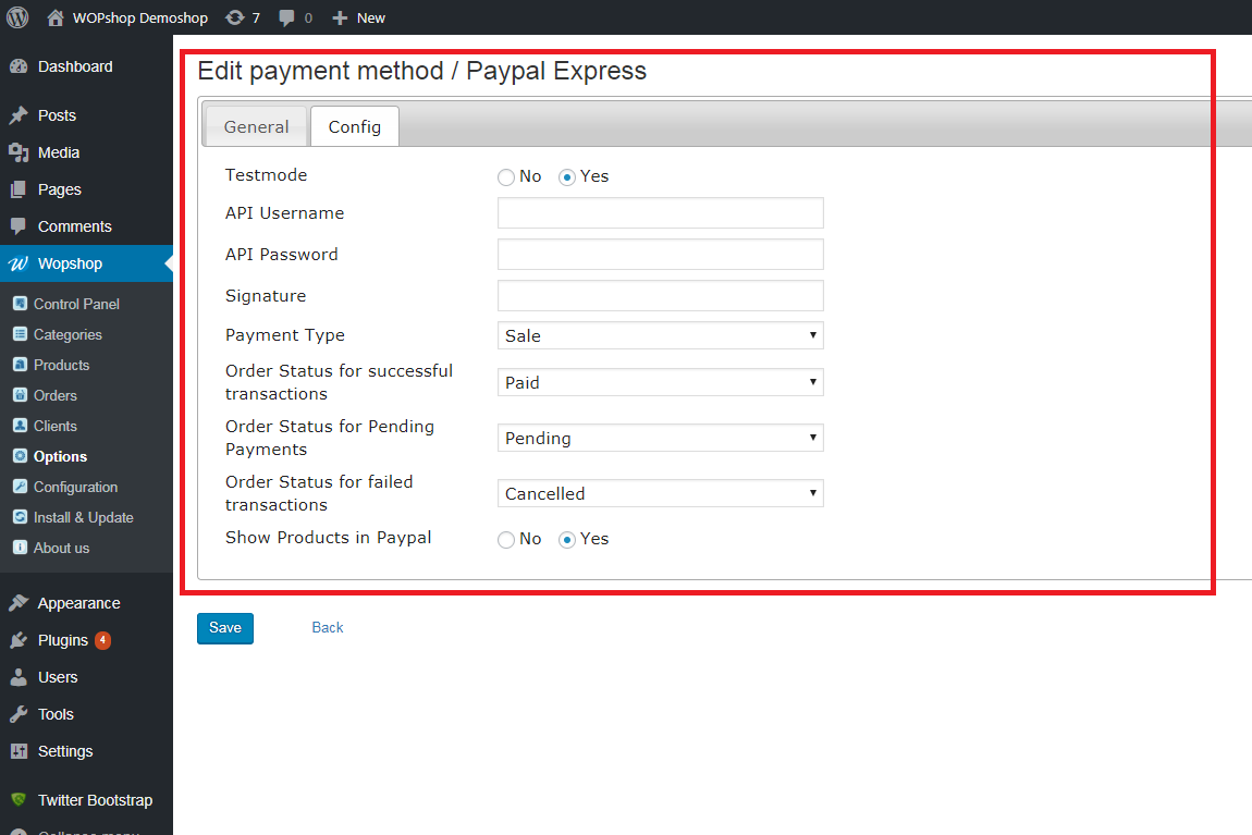 Paypal Express